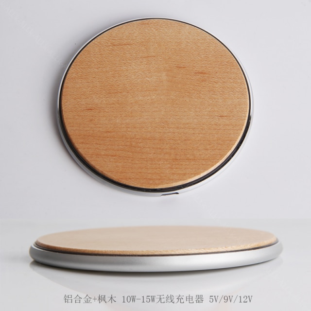 Round Wooden Wireless Charger 15W Fast Charge Waln... – Vicedeal
