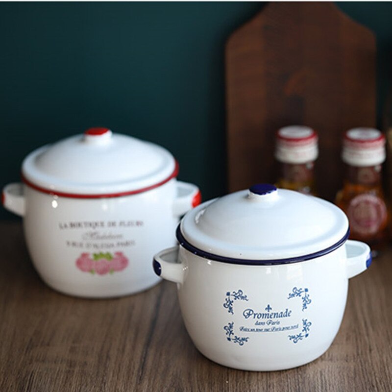 Enamel Stewpot Unbreakable Outdoor Travel Camping ... – Grandado