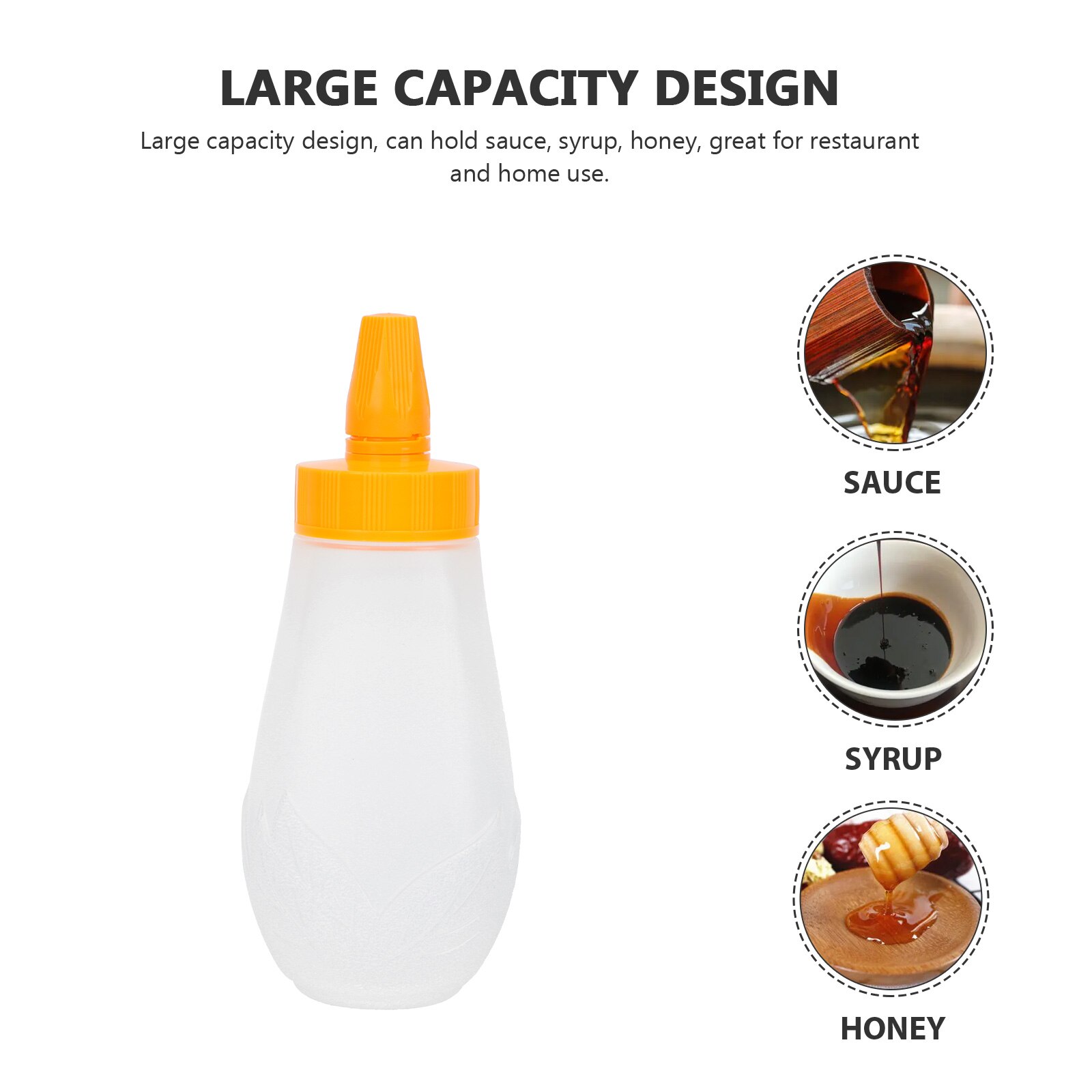 5Pcs Squeeze Condiment Bottle Honey Sauce Syrup Mu... – Vicedeal