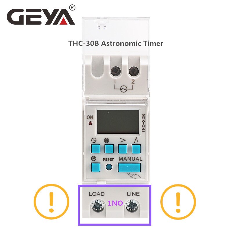 Geya Din Rail Astronomical Timer Switch Lcd Displa Grandado