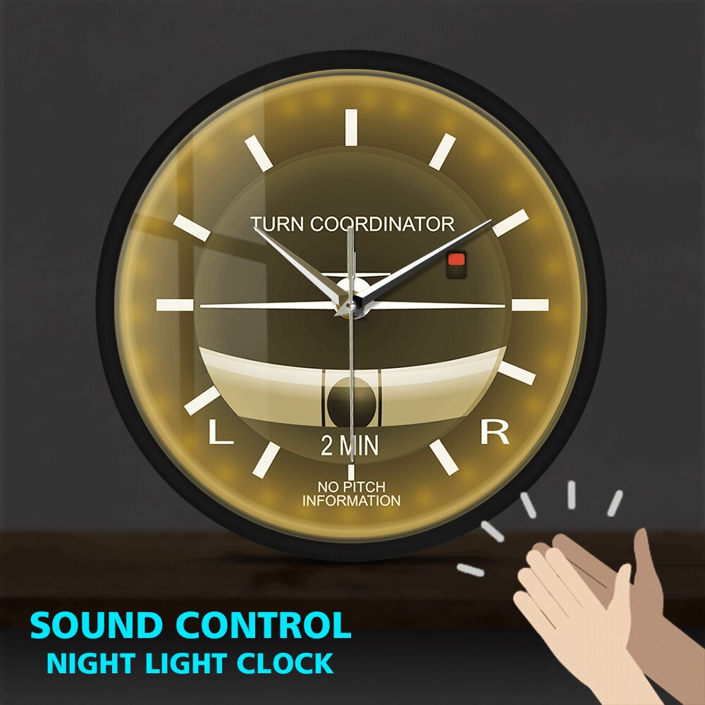 Aviation Silent Metal Frame LED Wall Clock Sound C... – Grandado