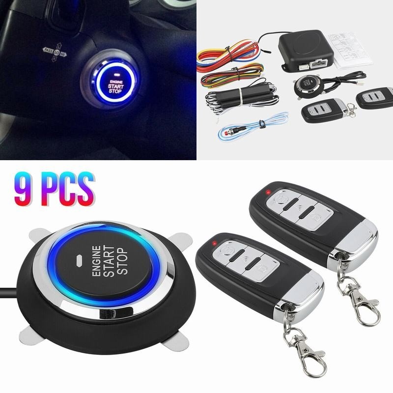 9PCS Keyless Entry System Start Stop Car Alarm Sec... – Grandado