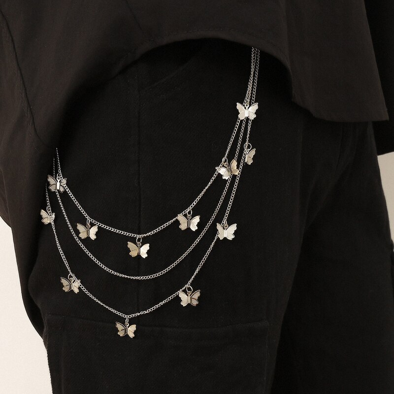 Pant chains waist belts for women butterfly key ch... – Vicedeal