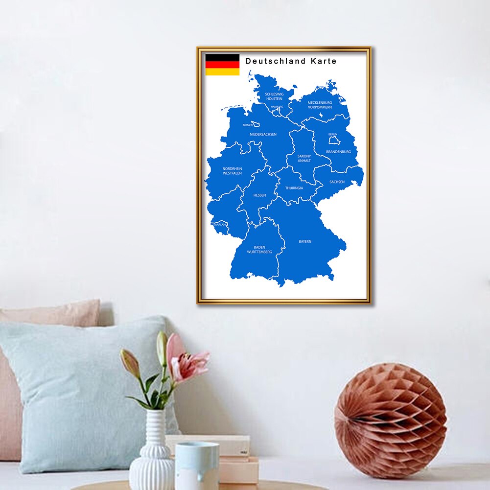 42*59cm Political Map of The Germany In German Sma... – Grandado