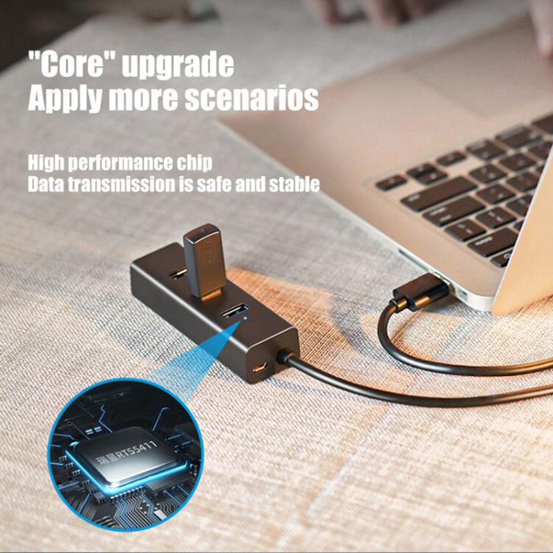 4 Port USB 2.0 Hub Adapter Mini USB Switch For PC ... – Grandado