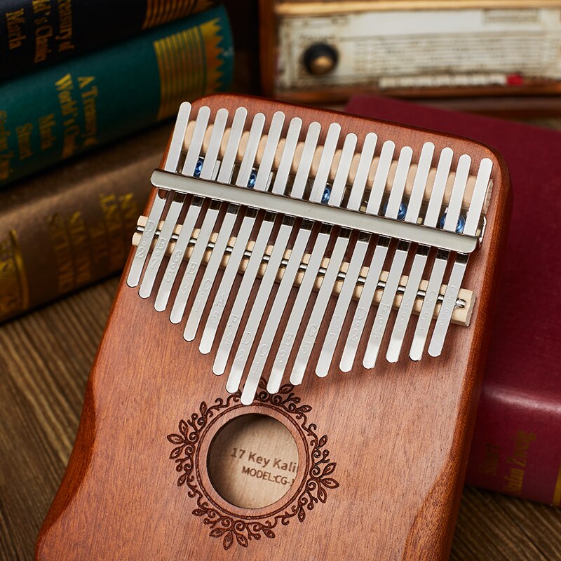 17 Keys Kalimba Thumb Piano Wood Mahogany Mbira Bo... – Grandado