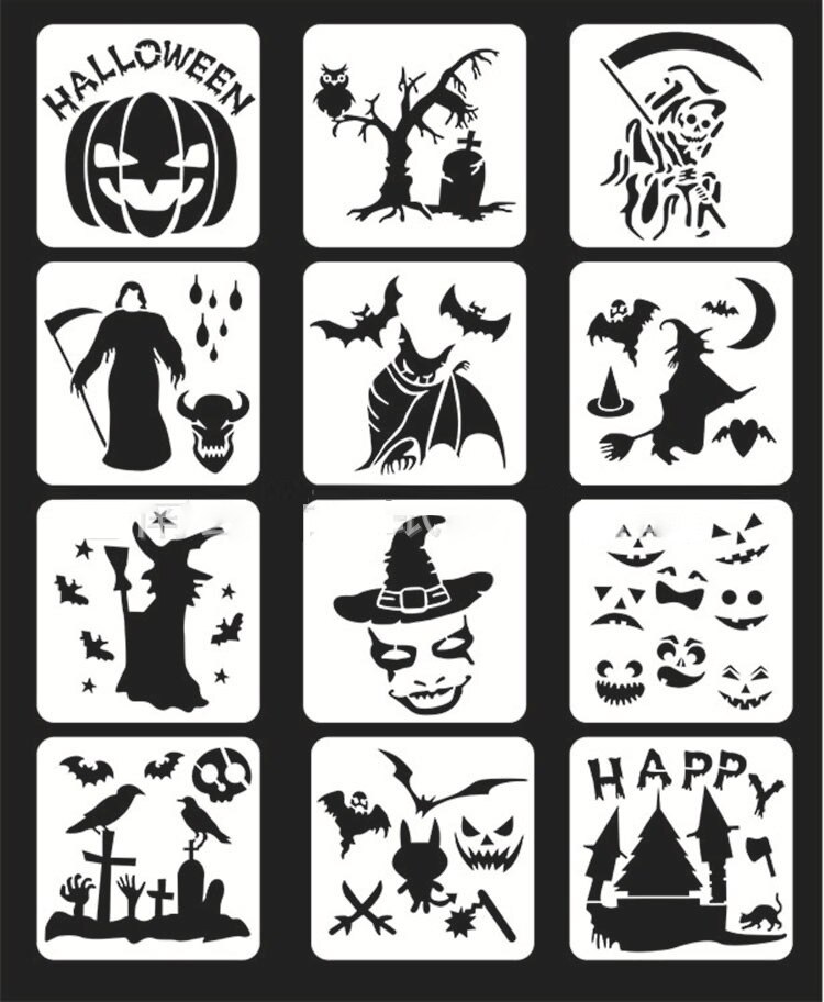 Halloween Malerei Vorlagen für freundlicher & Erwa... – Grandado