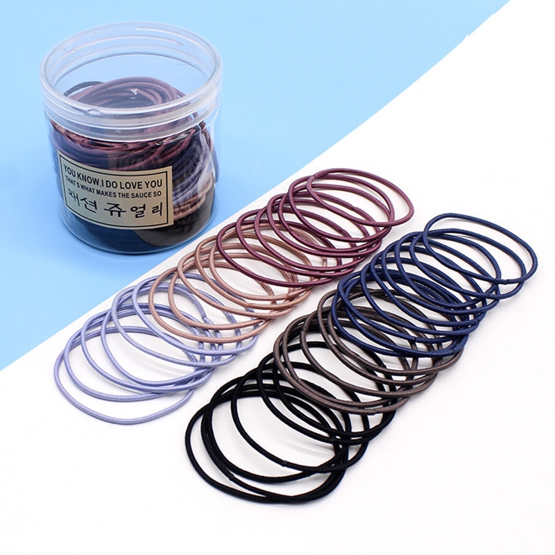 100Pcs/box Mixed color Elastic Rubber Band childre... – Vicedeal