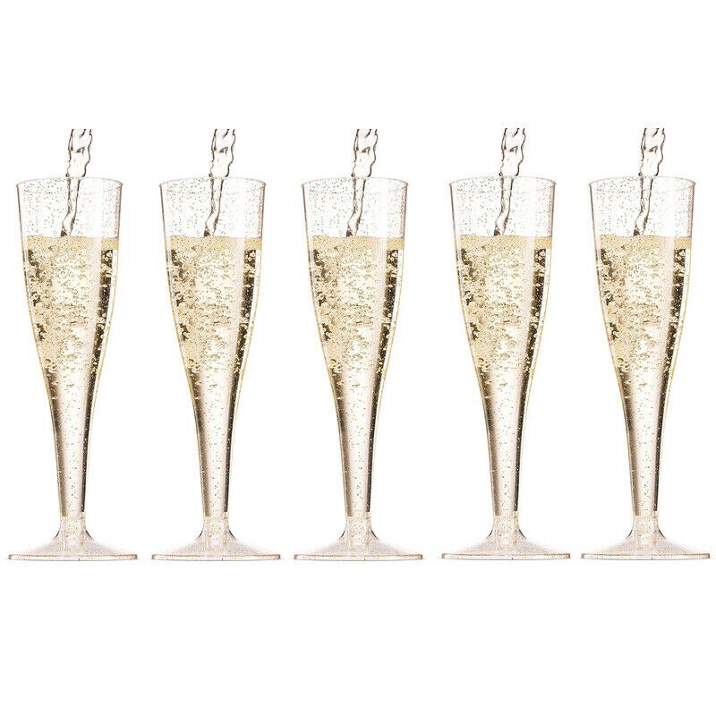 5 Pcs Champagne Fluit Plastic Drink Cup Huwelijk P... – Grandado