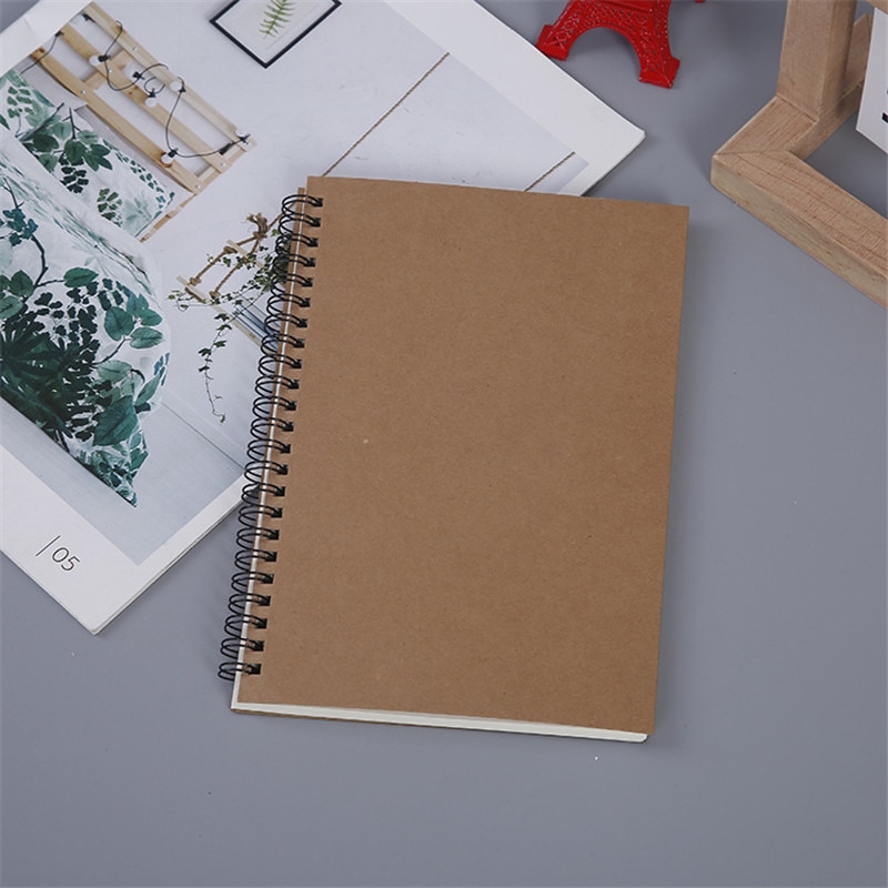Kraft Papier A5 Spirale Notebook Büro Schule Liefe... – Vicedeal