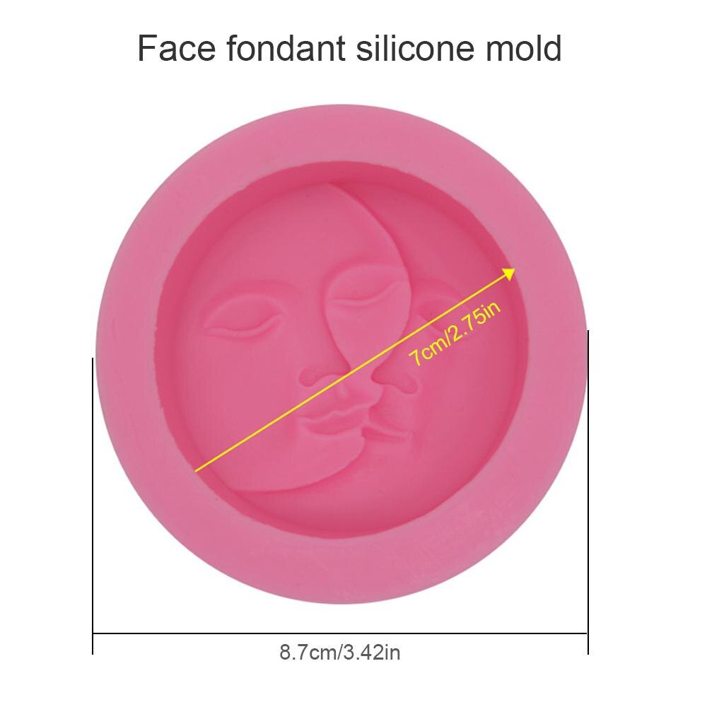 Sun Moon Faces Silicone Cake Mold Round Shape DIY ... – Grandado