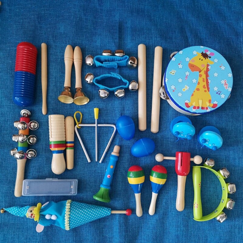 22 PCS Orff Musical Instruments Set Children Early... – Grandado