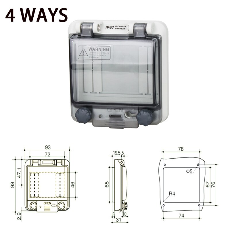Transparent breaker distribution box window waterp... – Vicedeal