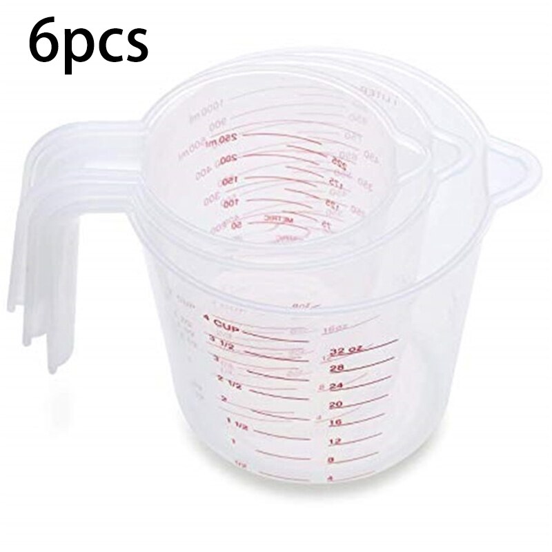 6Pcs Plastic Measuring Jug Set Large Capacity BPA ... – Vicedeal