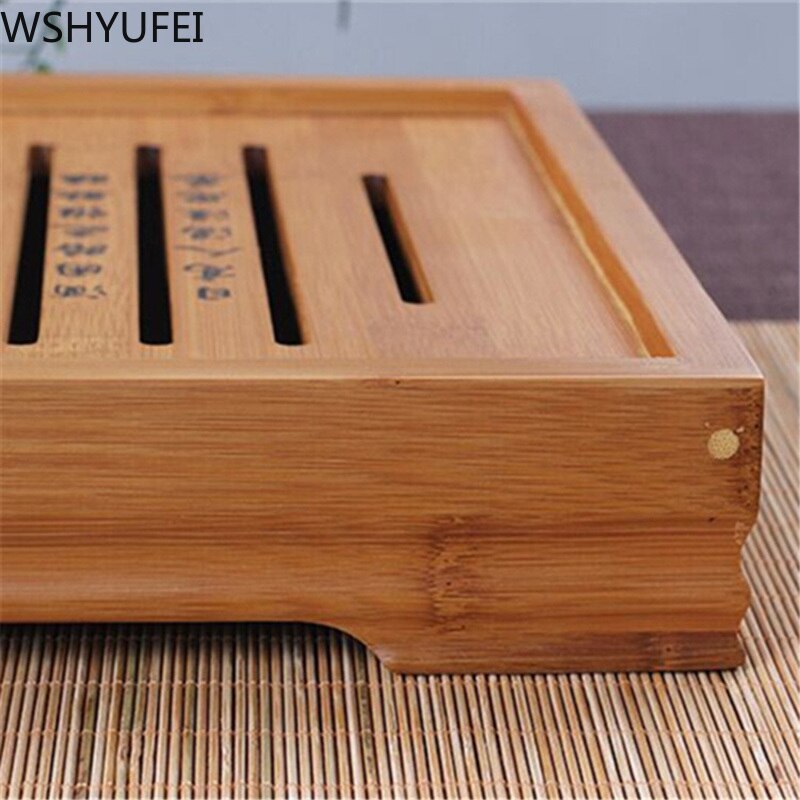 Chinese wooden tea tray Drawer type Drainage and w... – Grandado