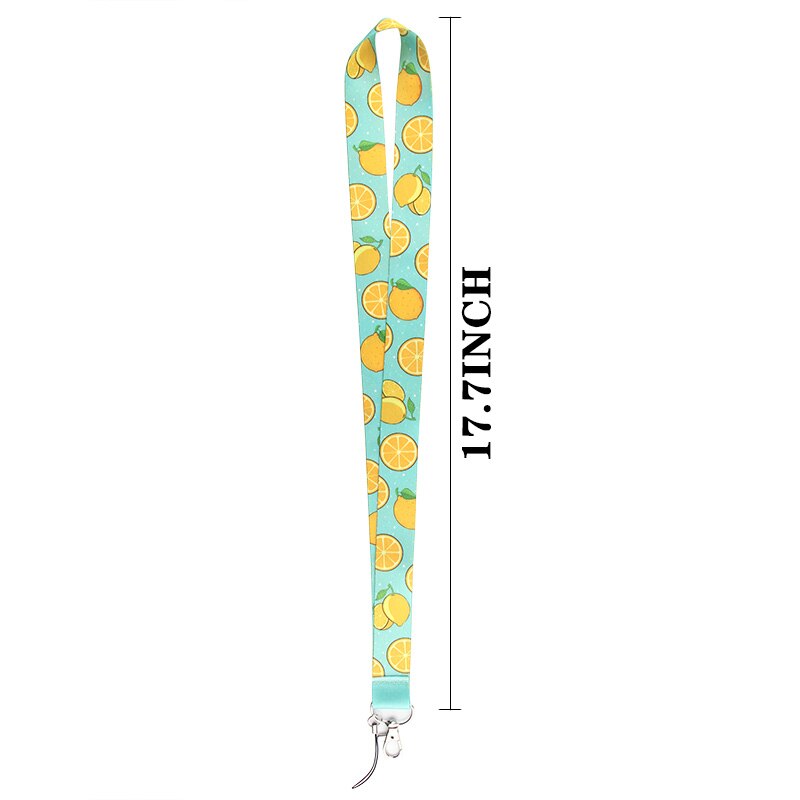 Homegaga Lemon Print Lanyard Cartoon Fruit Lanyard... – Grandado
