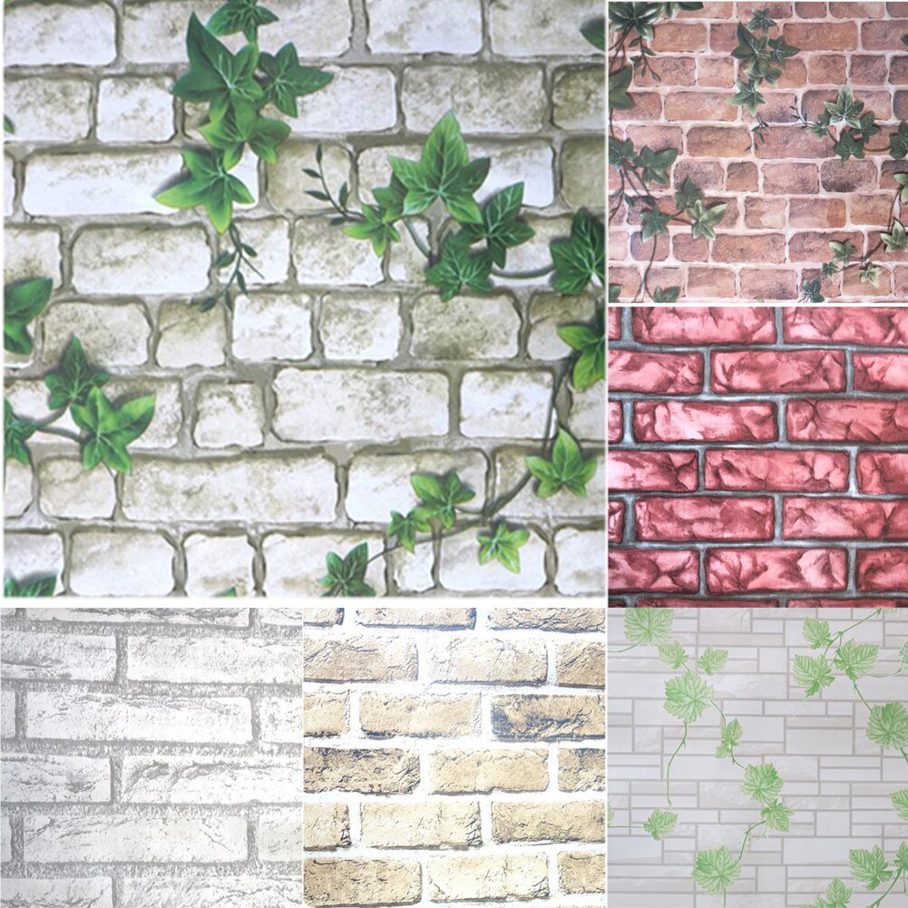 100X45cm Waterdicht Baksteen Patroon 3D Textuur Li... – Vicedeal