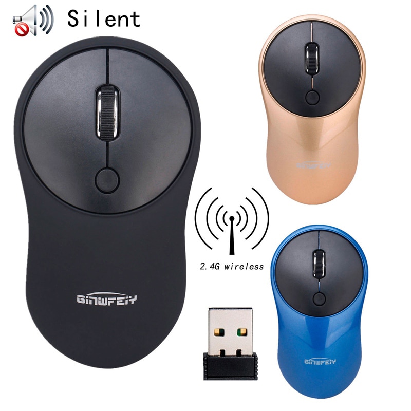 Noiseless Mouse Wireless 2.4G Silent Buttons Ergon... – Vicedeal