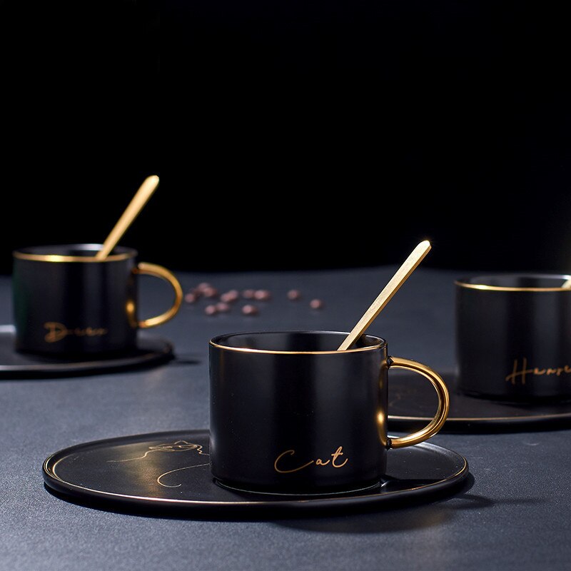 European Phnom Penh Ceramic Black Glaze Coffee Cup... – Grandado