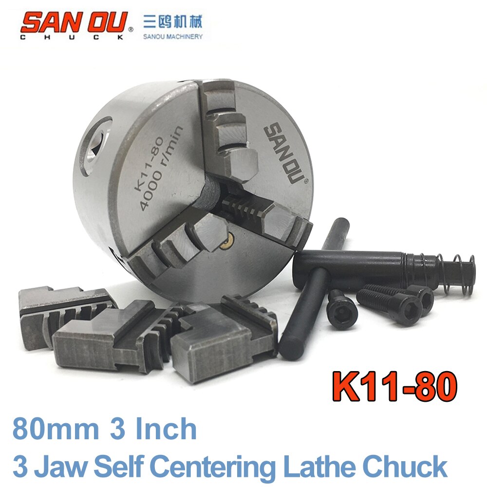 80mm 3 Inch 3 Jaw Self Centering Lathe Chuck SANOU... – Vicedeal