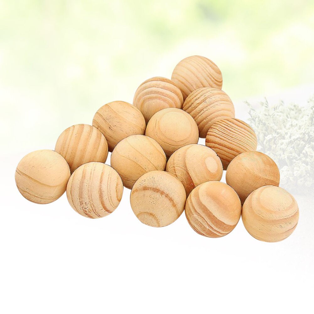 100pcs Natural Cedar Wood Balls Camphor Wood Balls... – Grandado