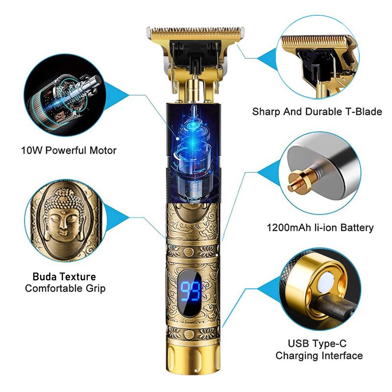 Hair Trimmer for Men Electric Hair Clipper Tondeus... – Vicedeal
