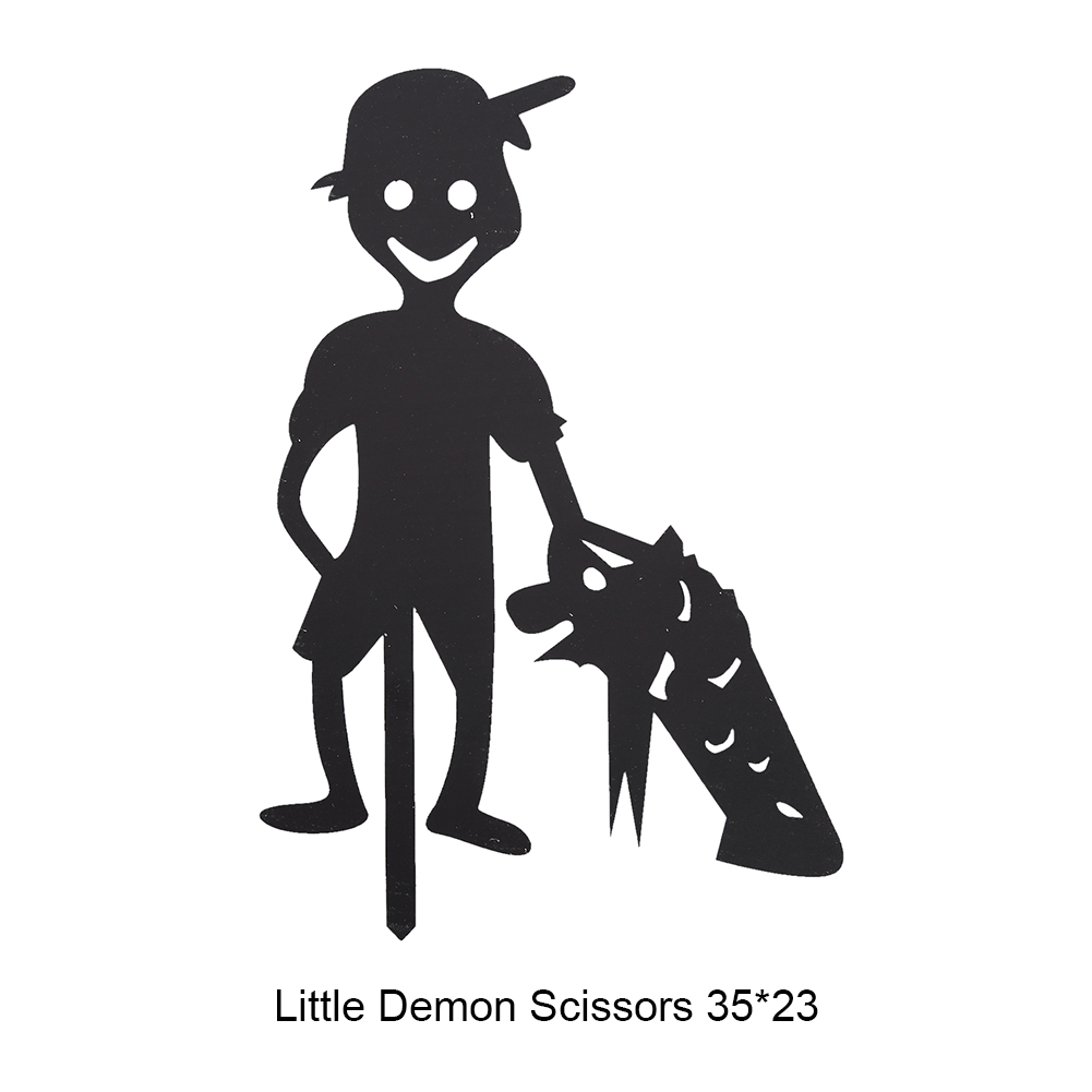 Halloween Prop Silhouette Scissors Skull Saw Doll ... – Grandado