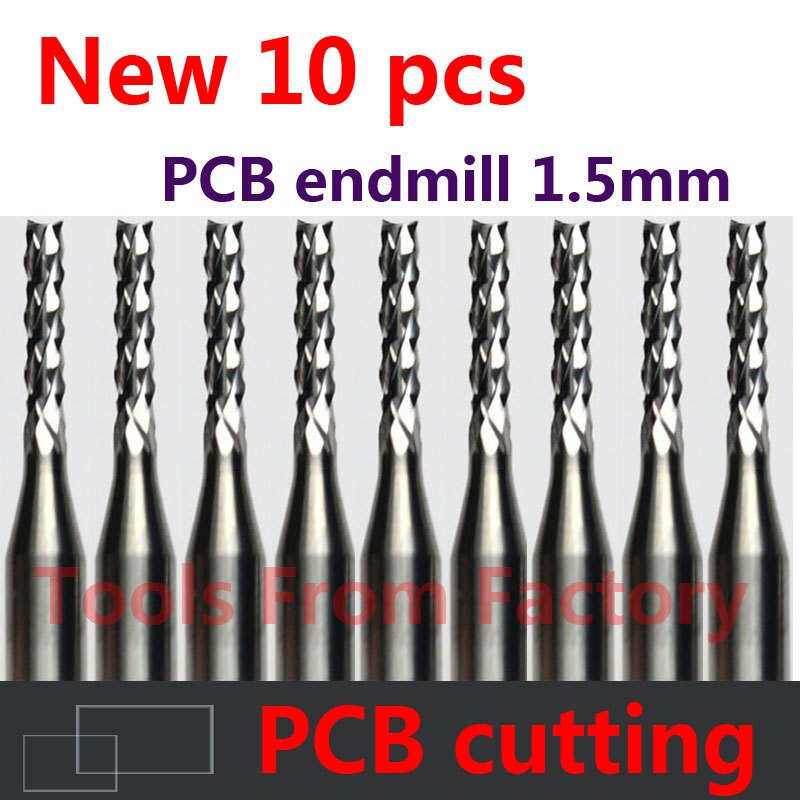 10pcs Carbide PCB CNC Engraving Bits End Corn Mill... – Grandado