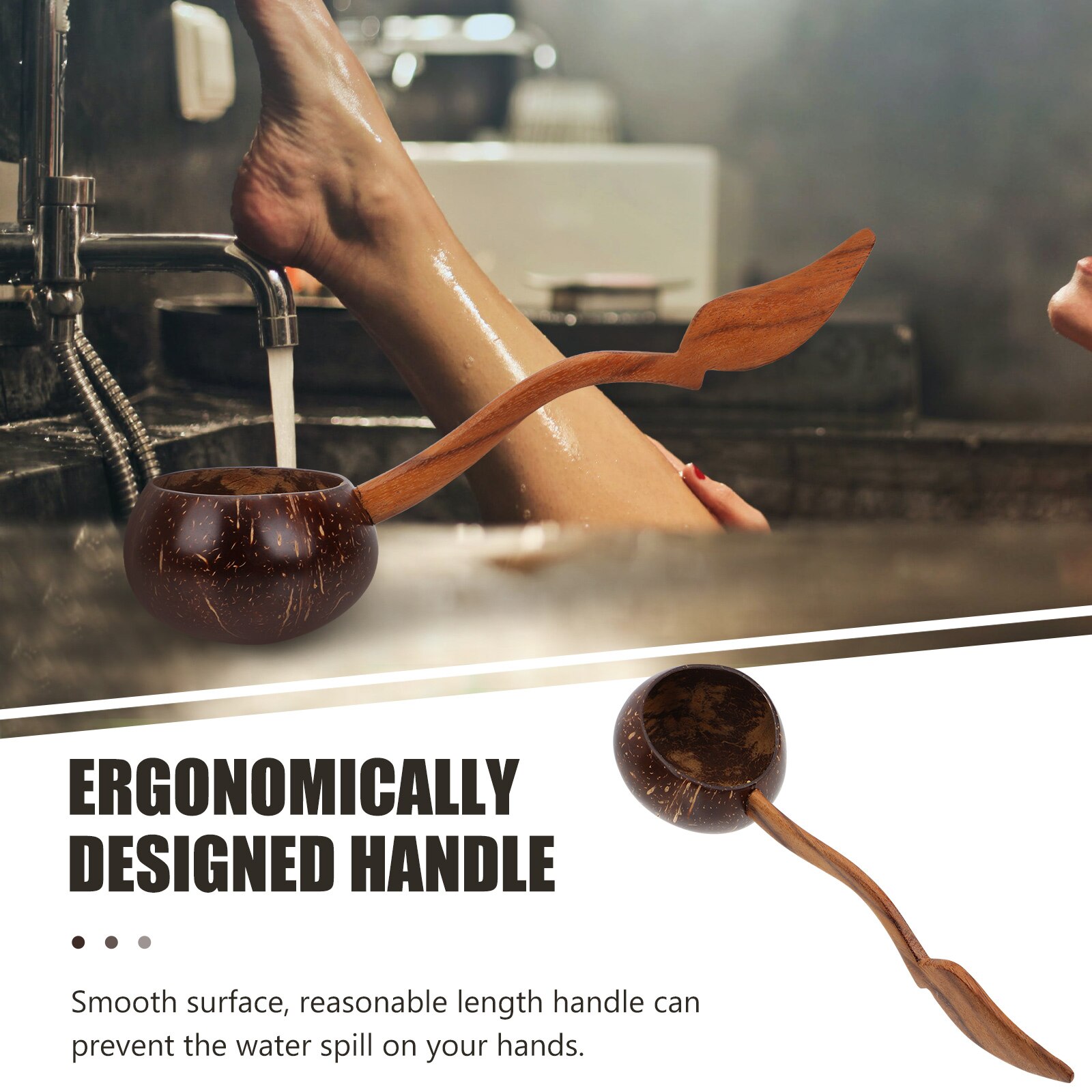 Household Wooden Sauna Ladle Bathing Water Spoon M... – Vicedeal