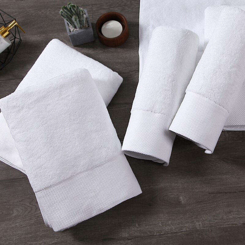 Luxury Hotel Towels for Adults White Cotton Thick ... – Grandado