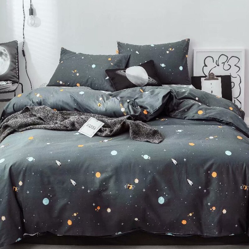 Cotton Bed Sheet Fabric Dark Gray Bedding Fabric 1... – Vicedeal