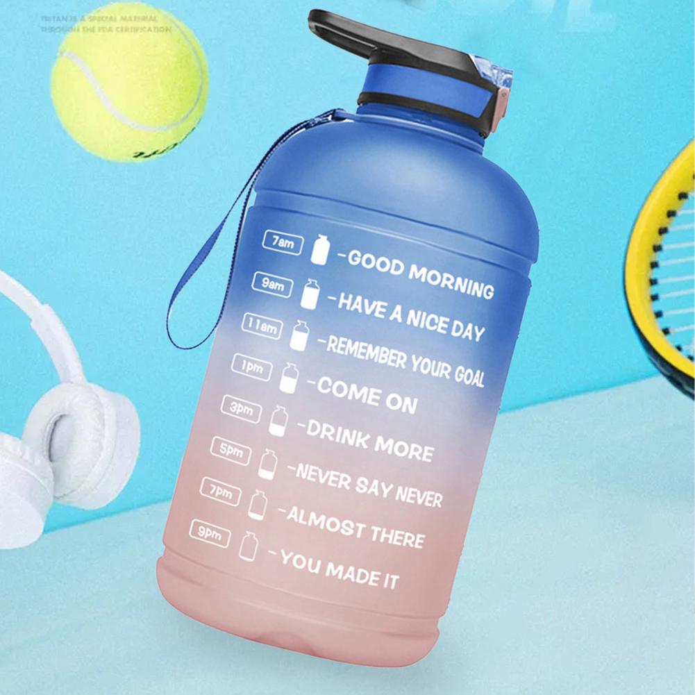 gradient PETG plastic big water bottle portable le... – Grandado