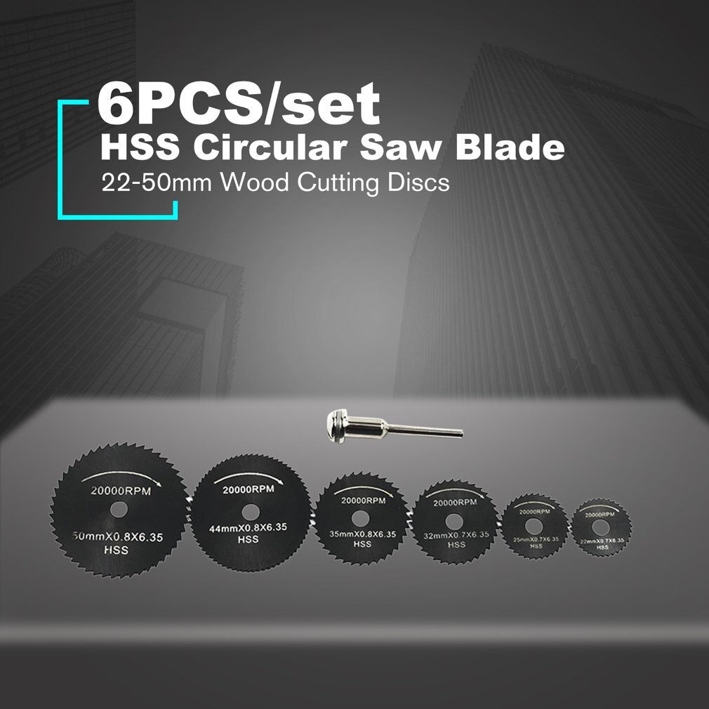 6PCS/set HSS Circular Saw Blade Rotary Tool 22-50m... – Vicedeal