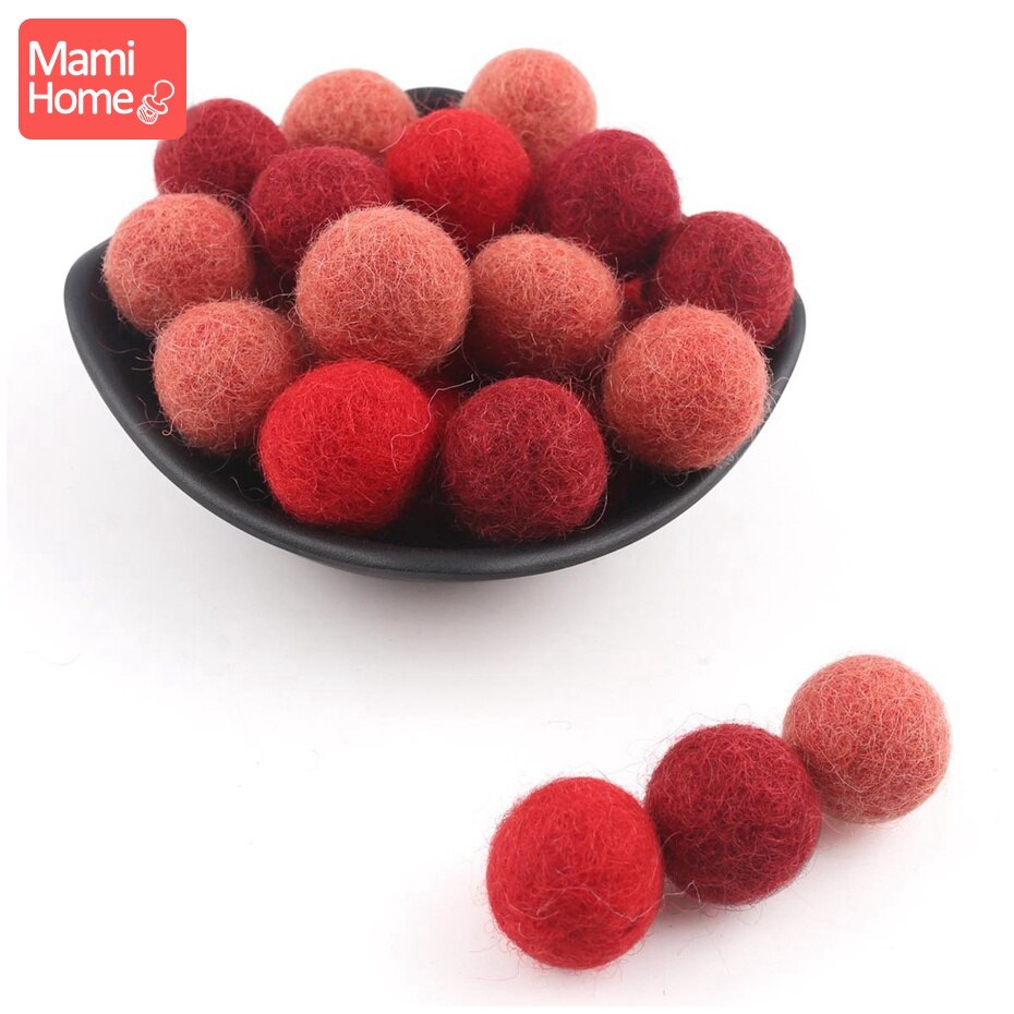 25pc Wool Balls Coloiful Beads Christmas DIY Craft... – Vicedeal