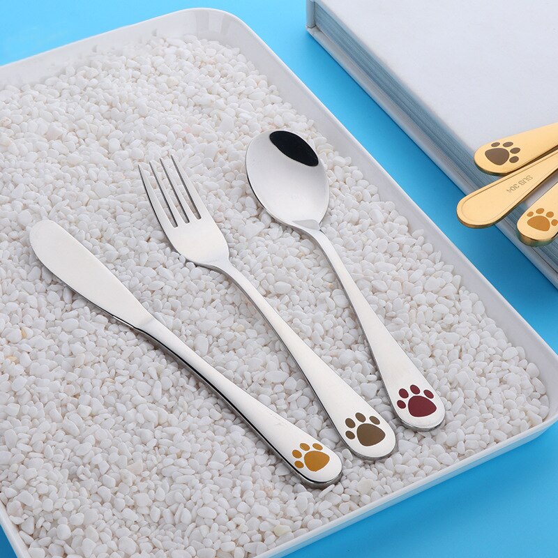 3Pcs Stainless Steel Children Cutlery Knife Fork D... – Vicedeal