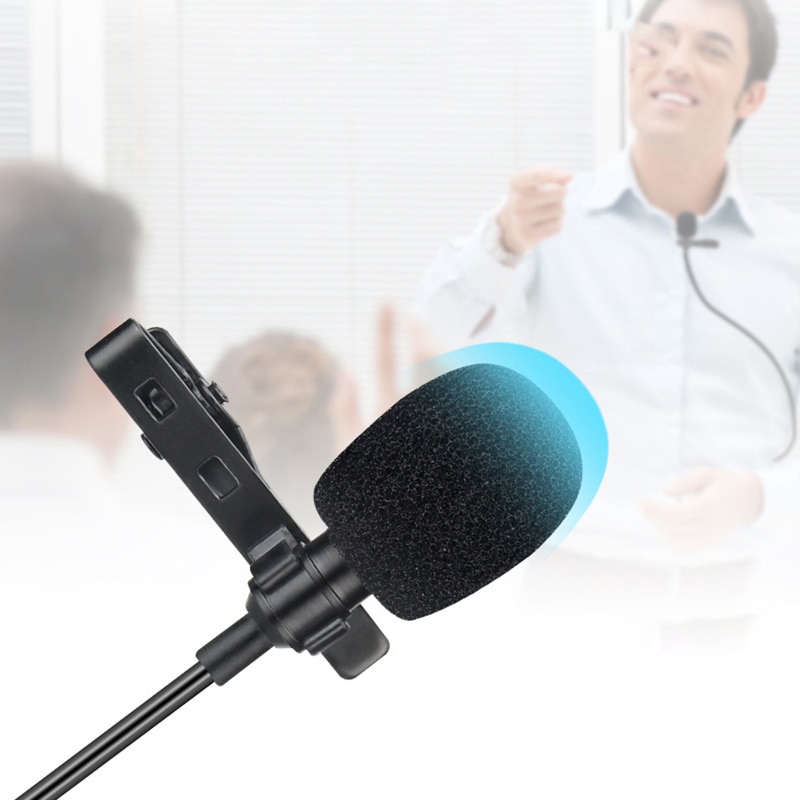 Portable USB Mini Microphone 1.5m Lapel Lavalier M... – Grandado
