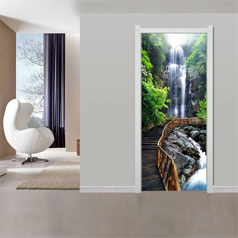 Wooden Gate Metal Door Art Poster 3D Visual Door S... – Vicedeal