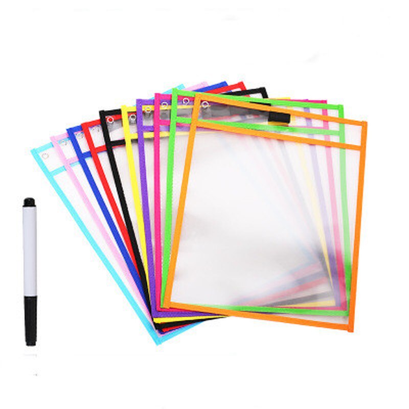 1pc Reusable Dry Erasable Pockets Transparent Writ... – Grandado