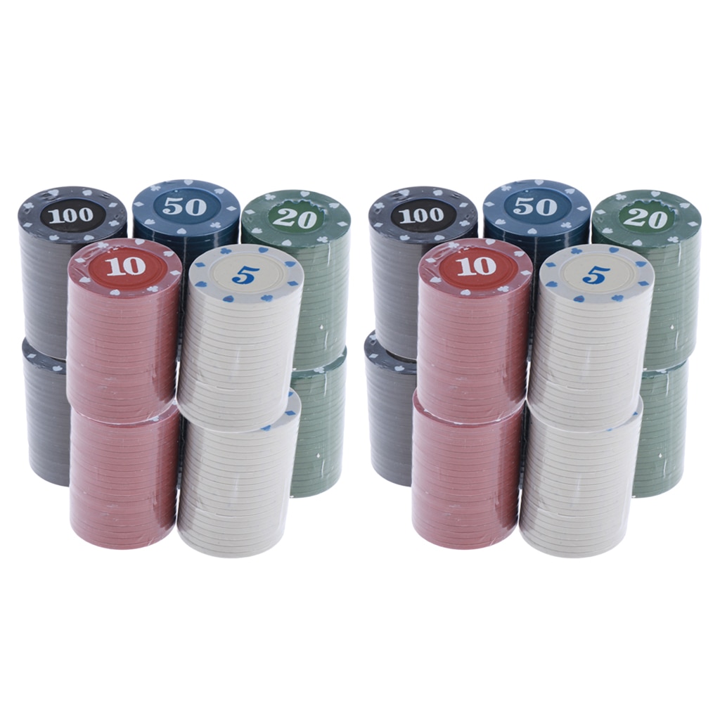 Poker Chips - 400 Count With 5/10/20/50/100 Number... – Grandado