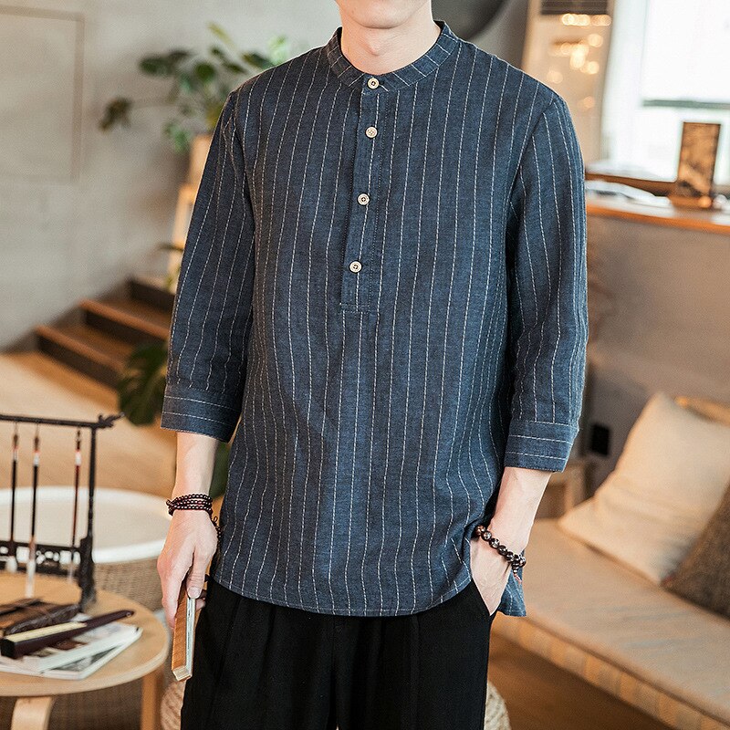 Kimono Clothes Japanese Men T-shirt Striped Japan ... – Grandado