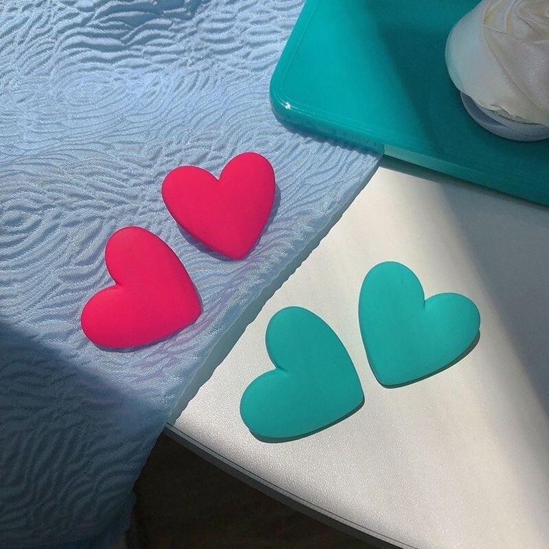 2 Stuks Sweet Heart Rood Wit Zwart Geel Oorbellen ... – Grandado