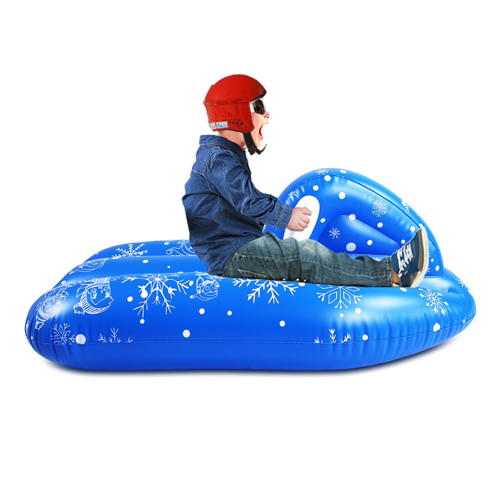 Kids Toy Inflatable PVC Snow Boat Skating Sled Sno... – Grandado