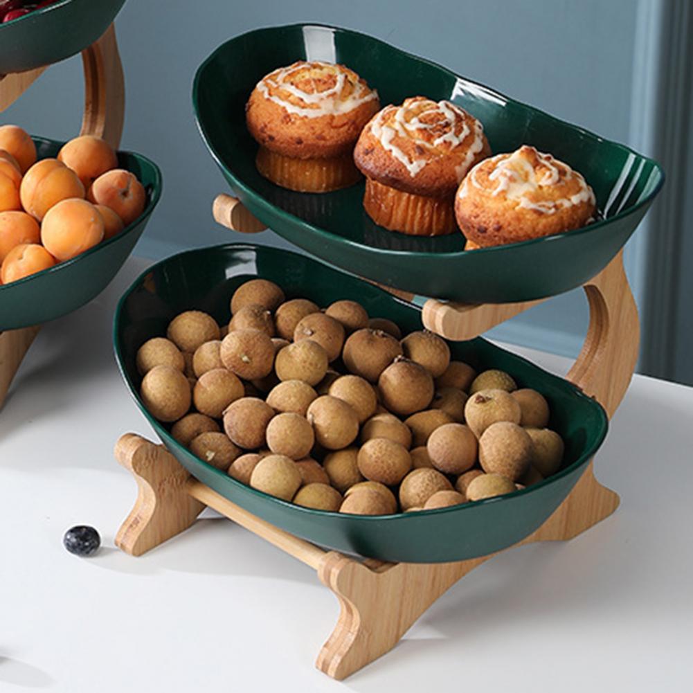 Durable Unique 1/2 Tiers Fruit Plate Display Stand... – Grandado