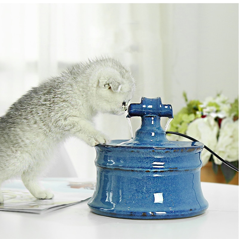 Ceramic Automatic Drinking Bowl For Cats Dog Drink... – Grandado