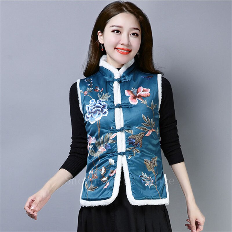 Year Women Chinese Traditional Vest Retro Winter E... – Vicedeal