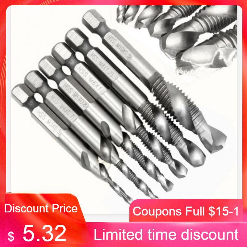 6 stks/set 1/4 ''Hex Hss Hss Draad Spiraal Schroef... – Grandado