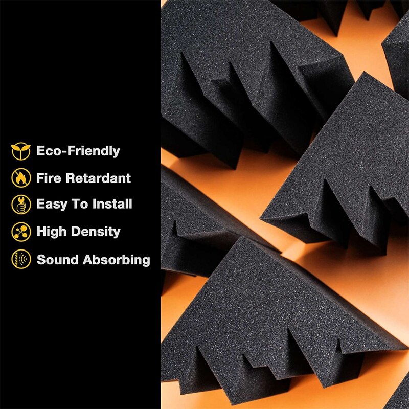 Acoustic Foam Bass Trap Studio Foam 12 Pack 12 inc... – Grandado
