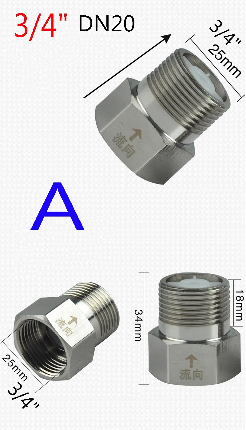 3/4" DN20 Check Valve Forbid stinkpot/closestool w... – Vicedeal