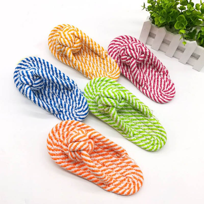 Pet Chewing Toy Flip Flop Cotton Rope Shoes Puppy ... – Grandado