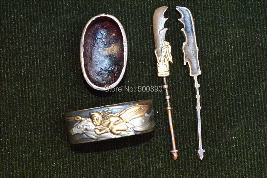 A Set Copper Katana Tsuba Hand Guard Kashira For J... – Vicedeal